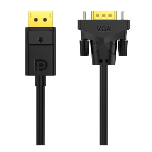 Quality Factory Customized Gold Plated Display Port Male VGA Male Converter Cable Coaxial Coated PVC for Microphone Monitor DVD Player for sale