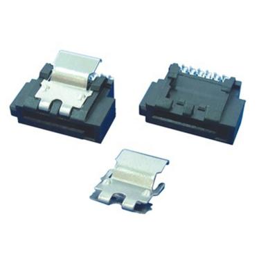 China Crimp Type SATA 7 Pin Female Receptacle Connector with Secure Latch for Data Transmission Adapters & Connectors for sale