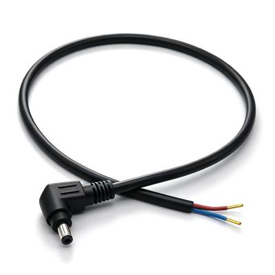 China Right Angle DC5.5x2.1mm Copper Conductor PVC Insulation/Jacket Power Cable for CCTV Camera for sale