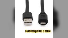 Fast USB C Cable Charge & Sync Flat Cord