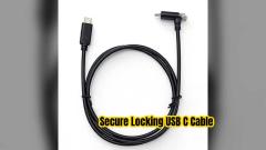 Secure 90 Degree USB C Cable with Locking Screws