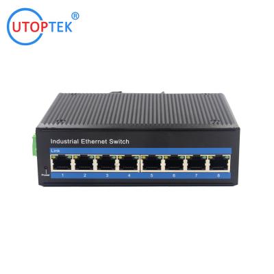 China UT08GP unmanaged Gigabit 8port POE industrial ethernet switch used for IP Cameras for sale