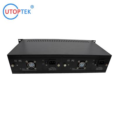 China Media converter RACK Chassis Mount 14/16slots 19in 2U dual AC power for CCTV Network using for sale