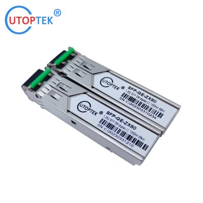 China 1.25G SFP 80km 1550nm optical transceiver module 1G sfp DDM for Cisco/Huawei/HPE/Juniper/ZTE/Netgear for sale