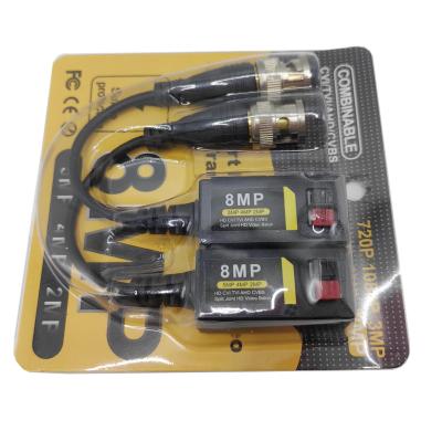 China 720P/960P/1080P/2MP/3MP/5MP/8MP Video Balun Passive Coaxial BNC to RJ45 video Balun for sale