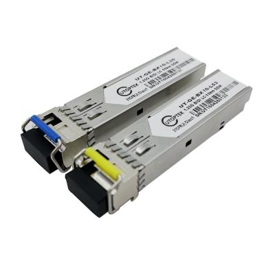 China 1.25G SFP module simplex LC 10km optical transceiver compatible cisco/huawei/HP/Aruba/Ericsson/Mikrotik for sale
