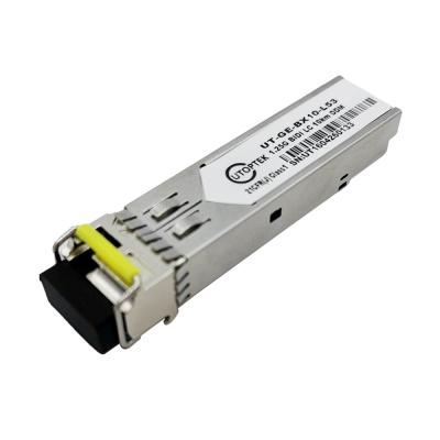 China 1.25G SFP module simplex LC 10km optical transceiver compatible cisco/huawei/HP/Aruba/Ericsson/Mikrotik for sale