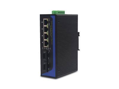 China 10/100M media converter 2fiber+4RJ45 unmanaged industrial switch with DIN rail for outdoor use for sale