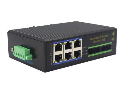 China UT26FP-SC20 unmanaged industrial 6x10/100Base-Tx POE+ 2x100M-Fx SC ethernet switch DIN Rail for sale