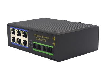 China UT26FP-SC20 unmanaged industrial 6x10/100Base-Tx POE+ 2x100M-Fx SC ethernet switch DIN Rail for sale