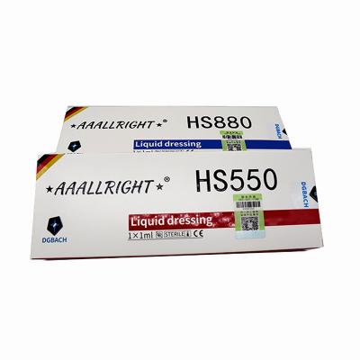China Aaallright HS550 HS880 Dermale vulmiddel vloeibare verband Te koop