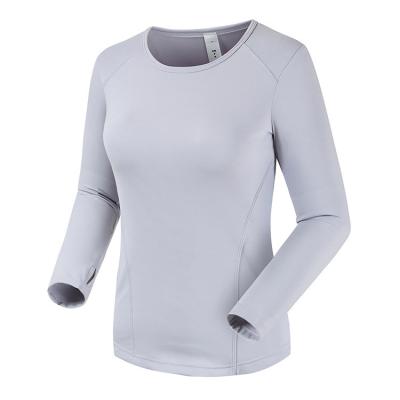 Cina maglia con cappuccio degli sport delle donne di cucitura personalizzabili di Flatlock intorno alle camice di sudore del collo in vendita