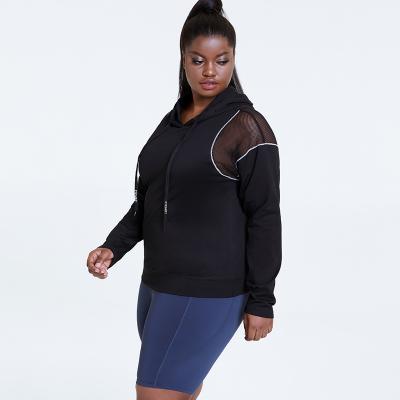 China Frauen Soems 200g plus Größen-Yoga-Abnutzungs-sexy langärmligen Training Hoodie zu verkaufen