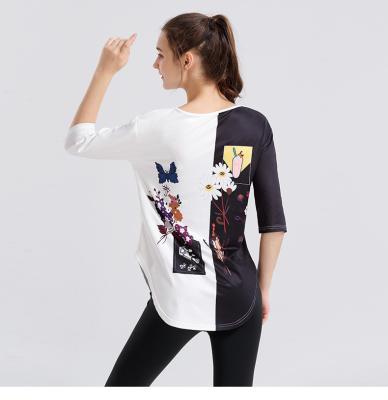 Cina Magliette della manica delle donne di XS-5XL 3 4/camice adatte sciolte di allenamento in vendita