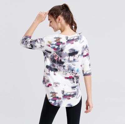 Cina Magliette della manica delle donne di XS-5XL 3 4/camice adatte sciolte di allenamento in vendita