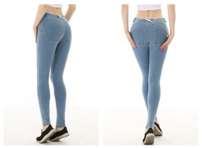 Cina Calzamaglia di allenamento di Waisted delle ghette di yoga di Elastic Fabric Womens del cowboy alte in vendita