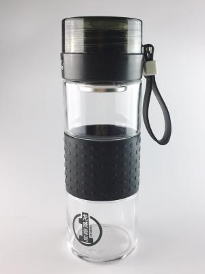China Eco Friendly Borosilicate Glass Drinking Water Bottles , Unbreakable Glass Water Bottle for sale