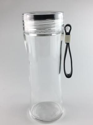 China Black Leak Proof Glass Water Bottle Bpa Free , Portable Glass Water Bottle 32 Oz for sale