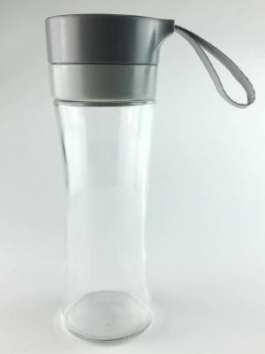 China Beautiful Bpa Free Reusable Water Bottles With Handle Two Layer Ribbon Lid for sale