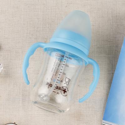 China 180ML Baby Glass Water Bottles For Breastfeeding / Born Free Bottles Not Easy Borken for sale