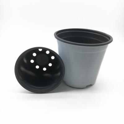 China Cylindrical 0.5L Mini White Plastic Flower Pots Easy Transplanting for sale