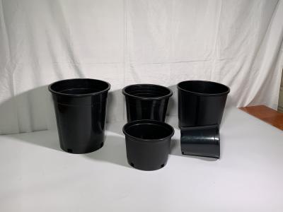 Cina Plastico duro durevole 3 galloni di piante da fiore nero Grandi vasi di PP / HDPE in vendita