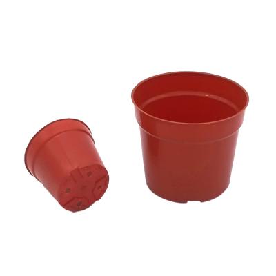 Cina Vasi di plastica rotondi rossi della scuola materna dei vasi da fiori per il giardinaggio un vaso in vendita