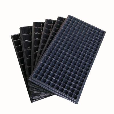 China Floor Bough Pot PS PVC Black Plastic Seedling Tray With Dome For Microgreens for sale