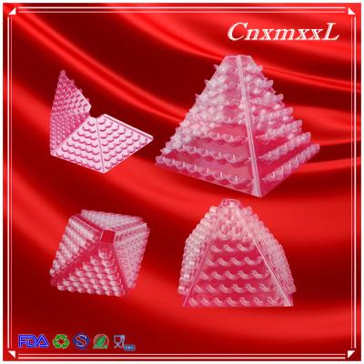 Cina Di plastica 7 piramide d'imballaggio sottile Mini Macaron Stand di Macaron di strato 1mm in vendita