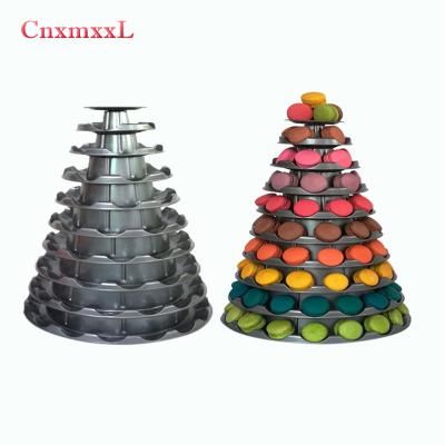 Cina nuovo supporto della torre dell'esposizione del macaron della fila di stile 10 in vendita