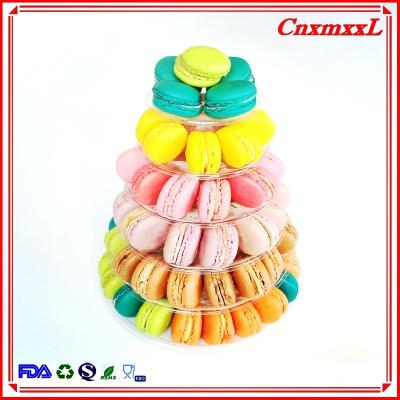 Китай 4-Layer Smaller Macaron Tower Plastic Material And PVC Type Stand продается