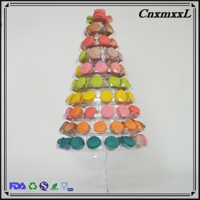 Китай 4-Layer Smaller Macaron Tower Plastic Material And PVC Type Stand продается