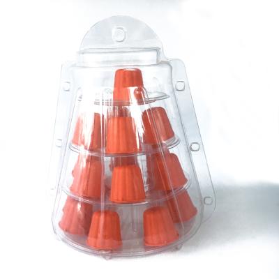 China Clear 4 Tier Canele Display Stand For Cake Shop Bakery for sale
