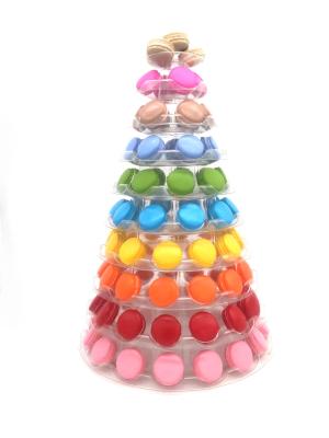 Cina 10 supporti di plastica elegante del supporto della torre dell'esposizione del macaron strato/della fila per la festa nuziale in vendita
