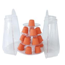 Cina 10 supporti di plastica elegante del supporto della torre dell'esposizione del macaron strato/della fila per la festa nuziale in vendita