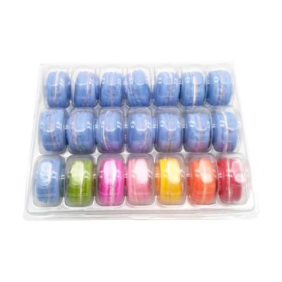China 21pcs clamshell blister macaron box packaging macaron display tray macaron tray wholesale for sale