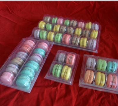 China Custom design OEM macarons cakes chocolates plastic blister thermoforming vacuum clear transparent trays for sale