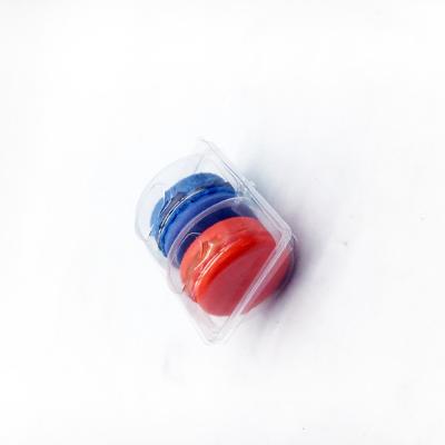 China 2 pack clear macaron tray PVC/PET plastic packaging for sale