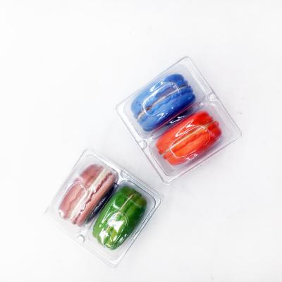 중국 Clear PVC/PET plastic 2 cells macaron pack tray blister packaging 판매용
