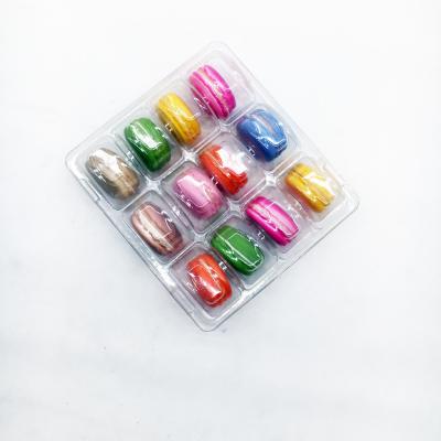 China Op maat gemaakte Plastic Vacuum Model Blister Packaging Tray 12 Holes Macaron Tray for sale