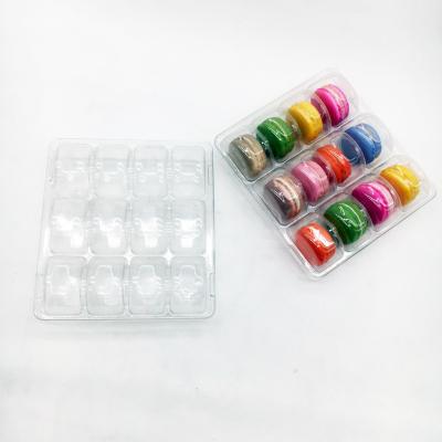 중국 12 cells Clear PVC/PET blister macaron  packaging plastic package 판매용