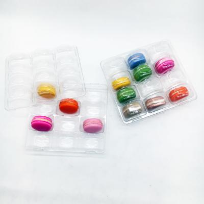 중국 Customized blister package clear 12 holes macaron tray 판매용
