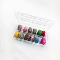 China 12 cells plastic macaron tray clamshell packaging for sale