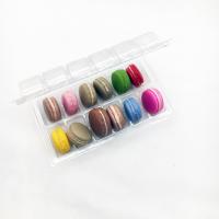 China Transparent plastic tray 12 holes macaron clamshell packaging gift pack for sale