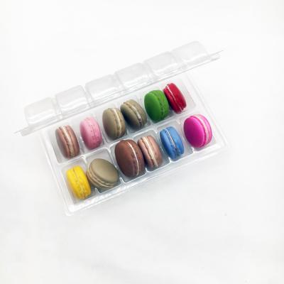 중국 Transparent plastic tray 12 holes macaron clamshell packaging gift pack 판매용