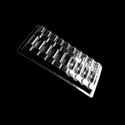 China Custom Clear Plastic Ampoule Tray Blister Packaging In PVC PET PETG ESD for sale