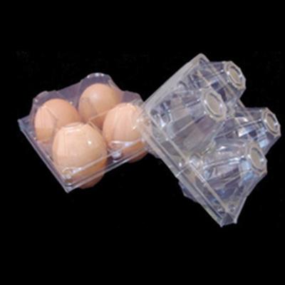 China 15packs Disposable PET Clear Plastic Egg Tray 71mm Square Egg Tray Holder for sale