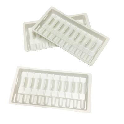 China White Plastic Ampoule Tray Packaging 10ml Glass Vial Trays Plastic Ampoule Box for sale