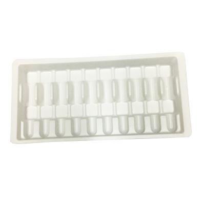 China White Plastic Ampoule Tray Packaging 10ml Glass Vial Trays Plastic Ampoule Box for sale