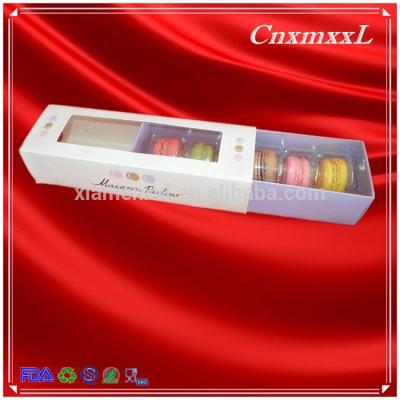 China Gloss Lamination EVA Inner Paper Gift Box Packaging 6 Pack Macaron Box For Retail for sale